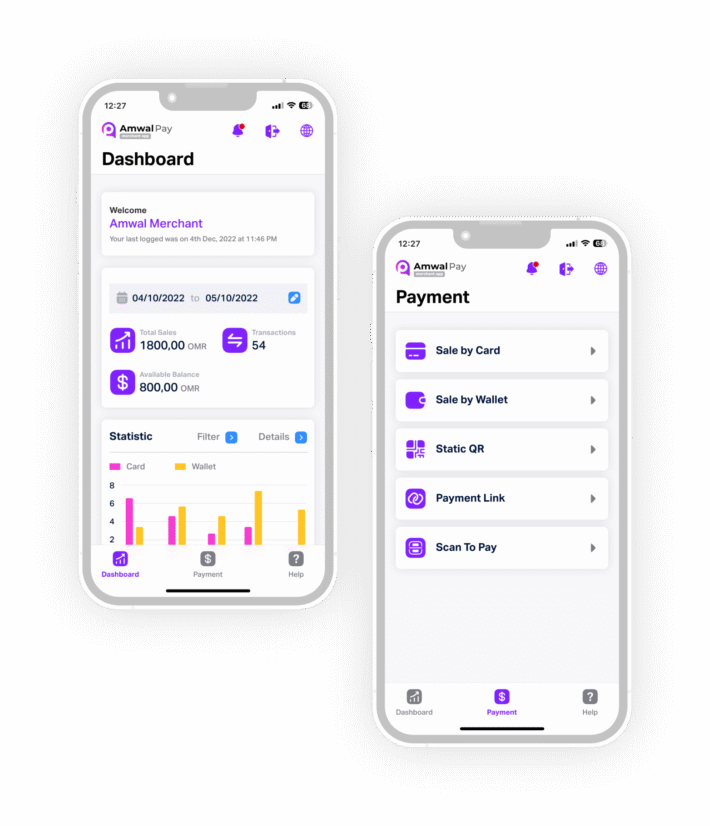 Amwal Pay Merchant App – Accept & Track Payments Easily