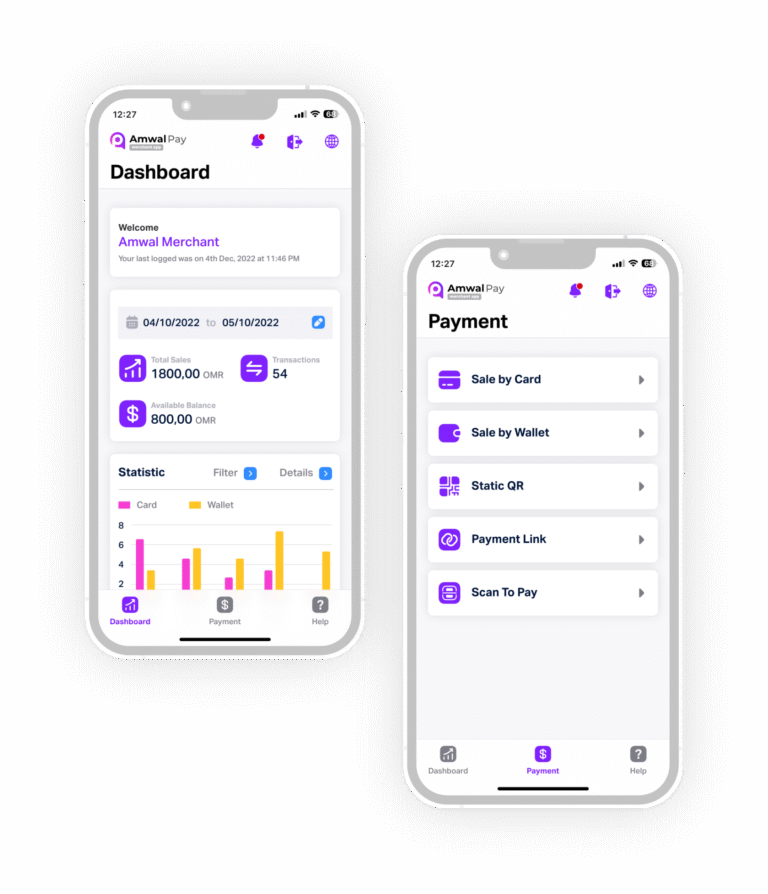 Amwal Pay Merchant App – Accept & Track Payments Easily